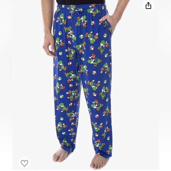 Nintendo | Pants | Mens Super Mario Bros Yoshi Pajama Pants Size Xl ...